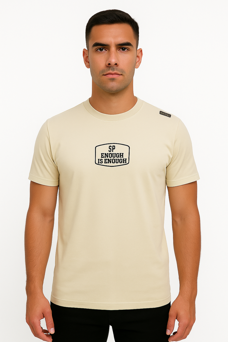 Playera Cuello Redondo Beige claro /Crema (12701)– silverplatestore